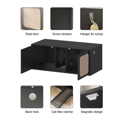 Ebern Designs Dempstor Litter Box Enclosure & Reviews | Wayfair