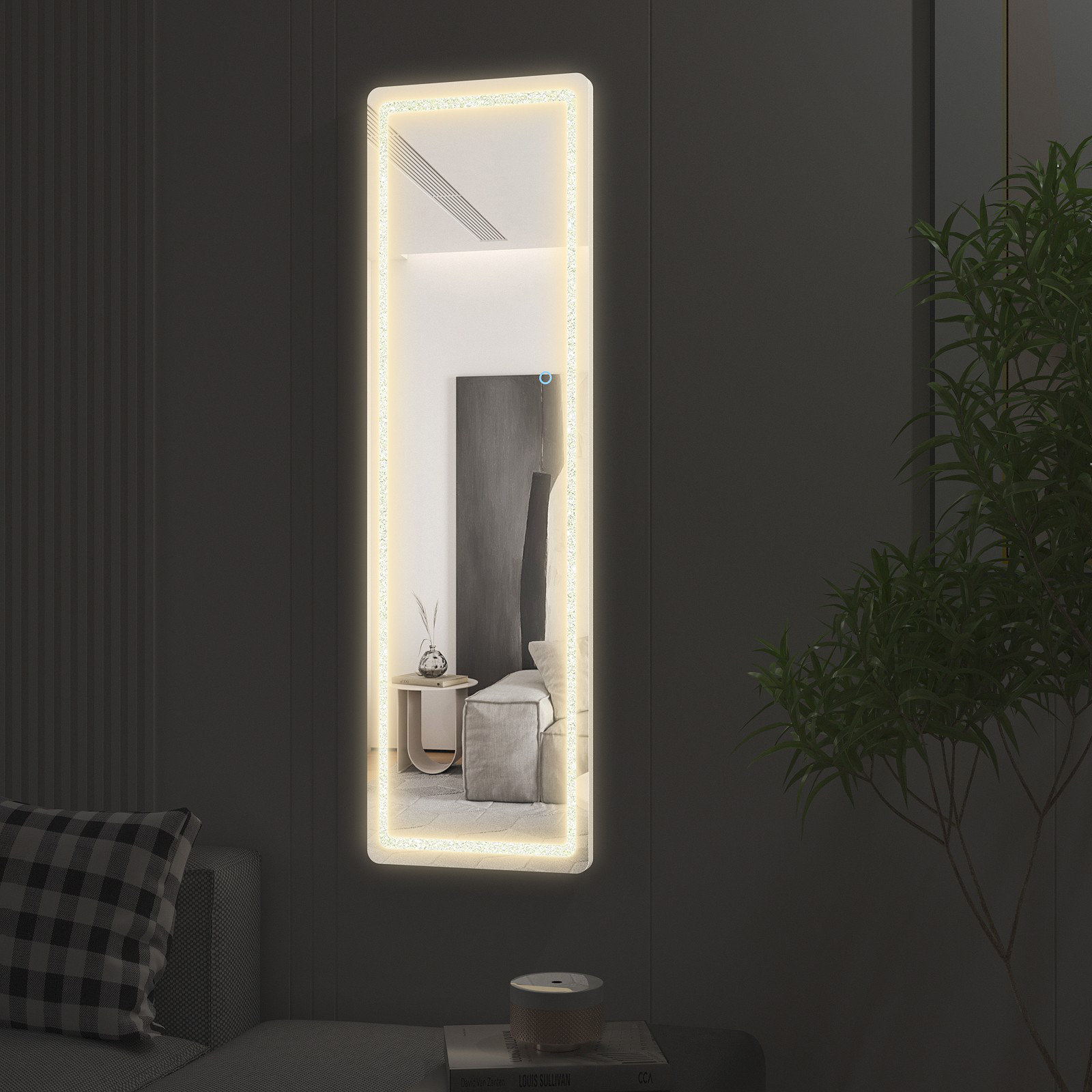 Wrought Studio™ Chinitta Metal Rectangle Floor Mirror | Wayfair