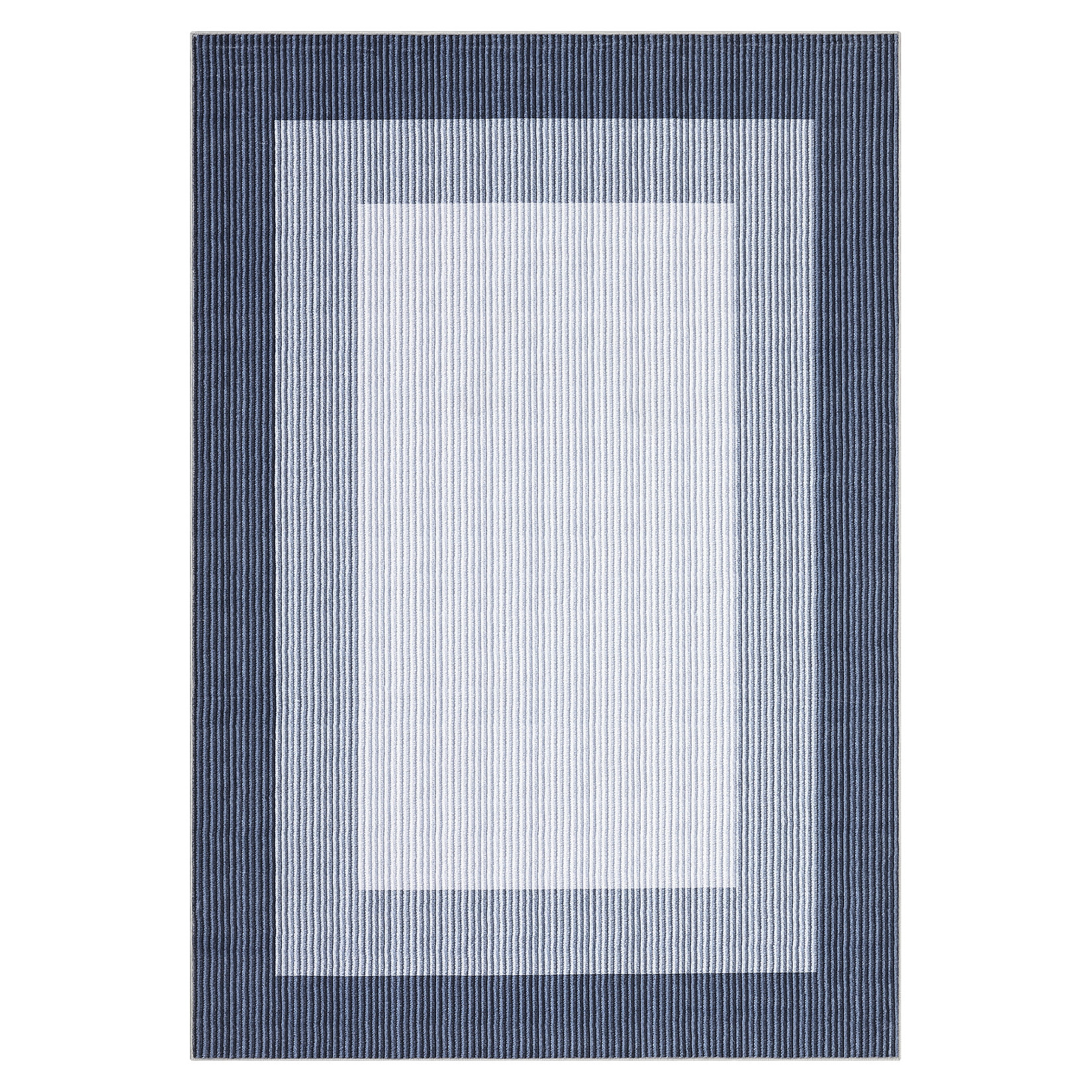 Ebern Designs Modern Striped Bordered Printed (Not Woven)Rugs for ...