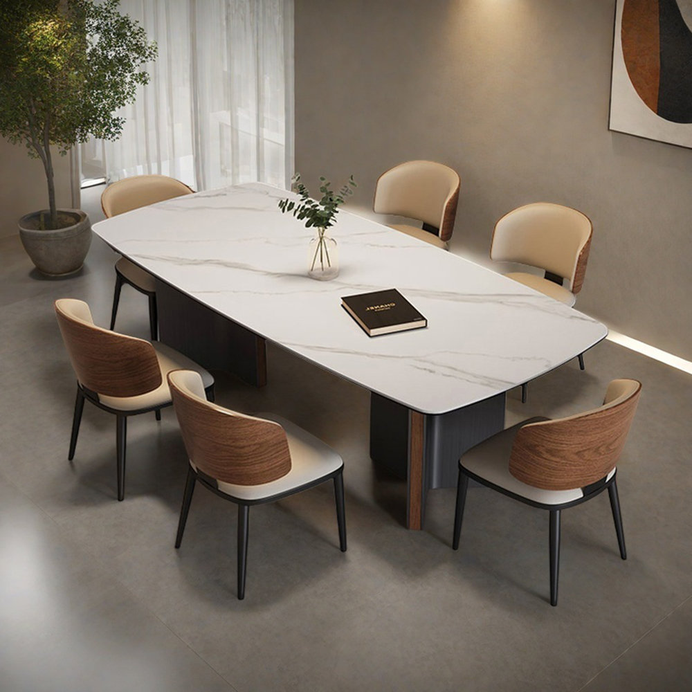 Elamer European minimalist high-end dining table set | Wayfair
