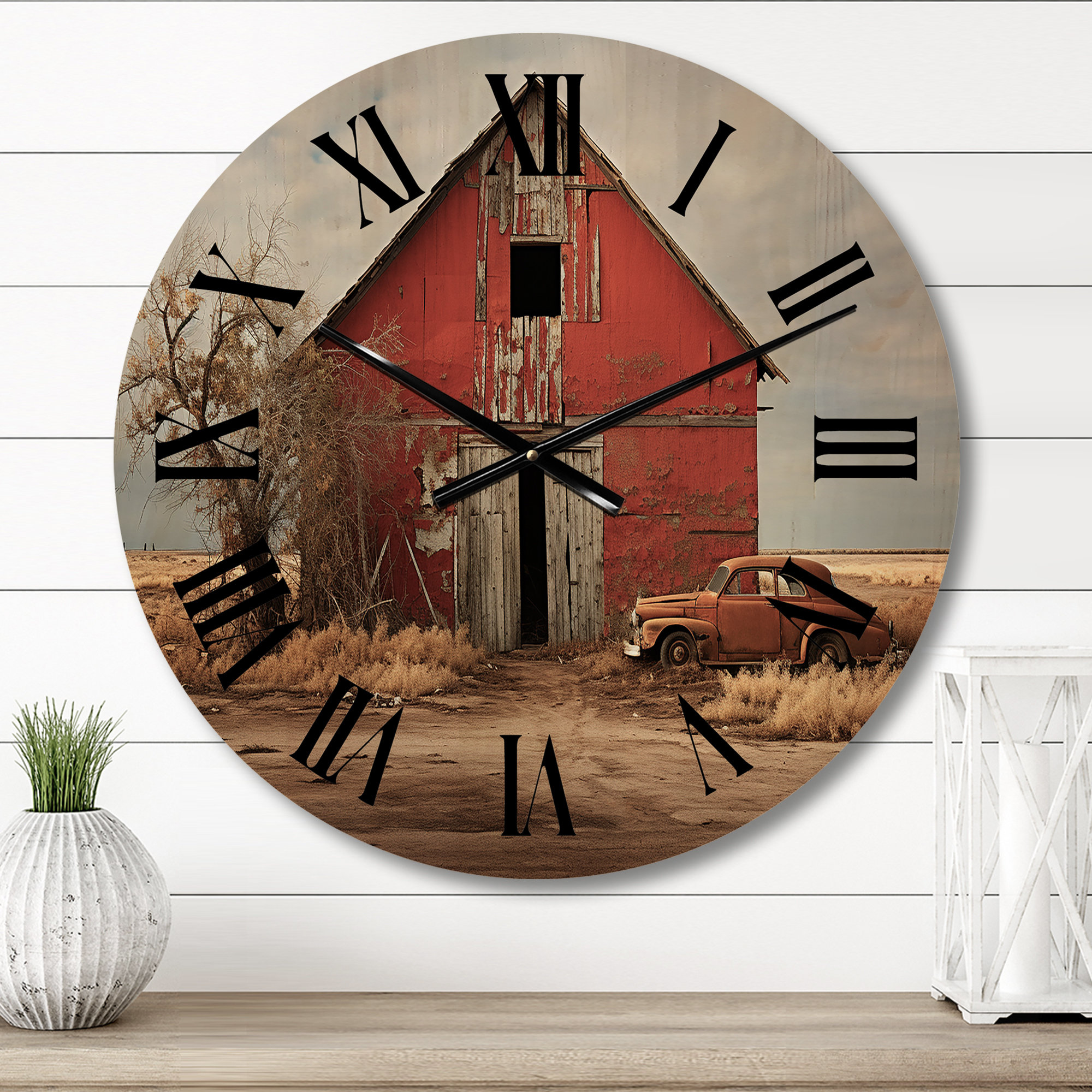 East Urban Home Canada Rural Charm III - Transportation Oversized Wood ...