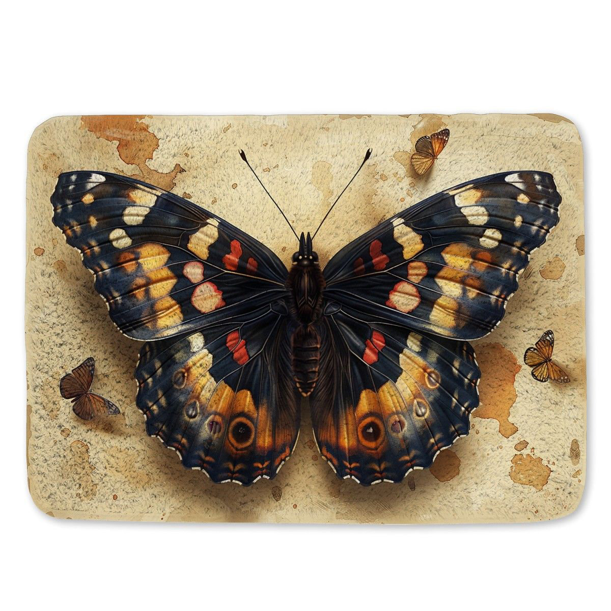 East Urban Home Butterfly Bath Mat Insect Bathroom Decor Winged ...