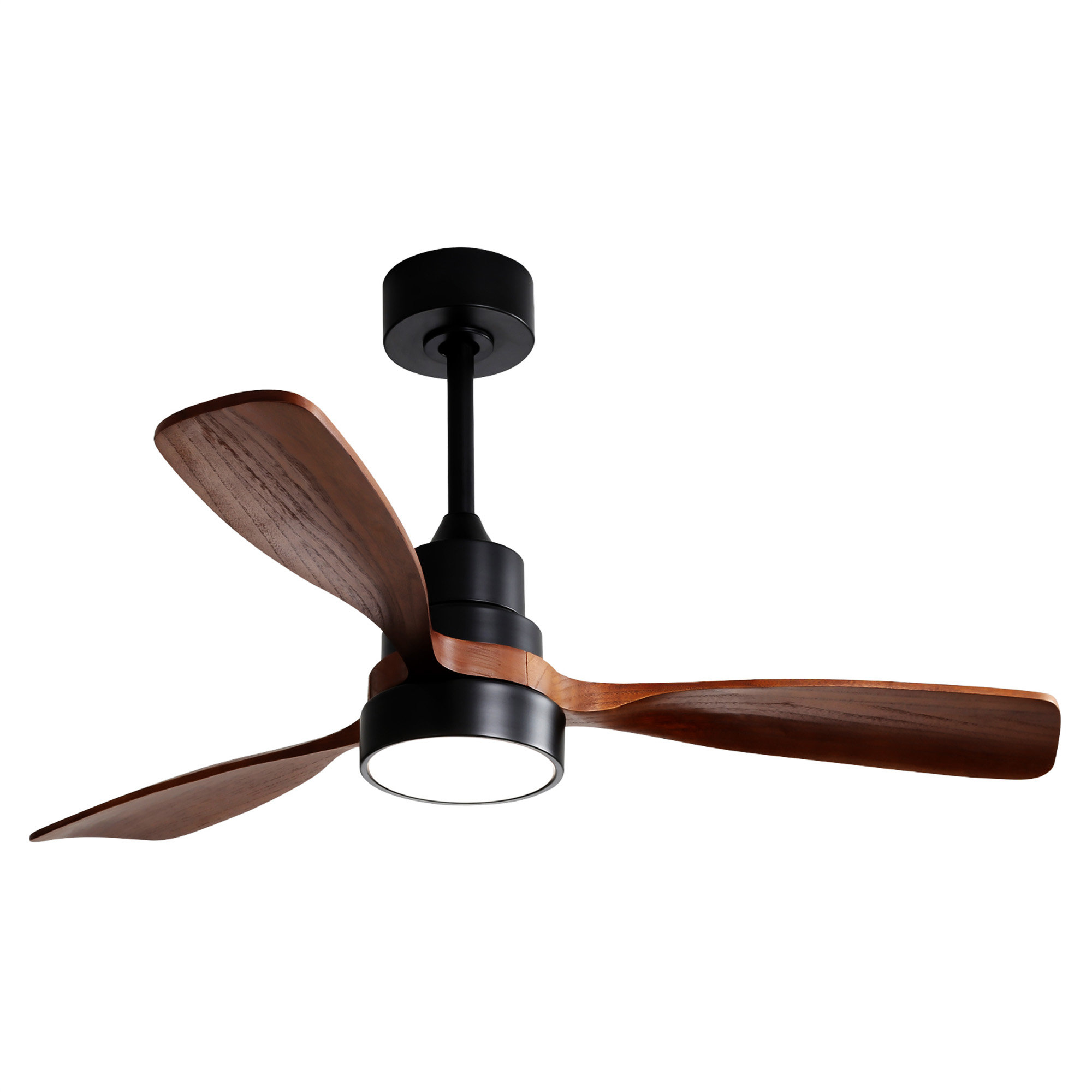 Wrought Studio™ 48 Inch Modern Ceiling Fan With Lights 3 Wood Fan Blade ...