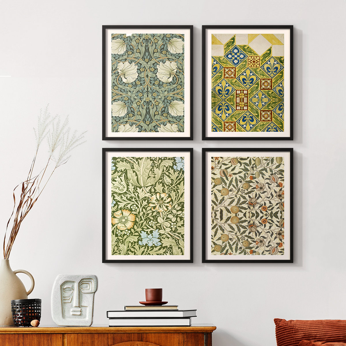 Winston Porter Vintage Abstract Print XXVIII Framed Print - Set of 4 ...
