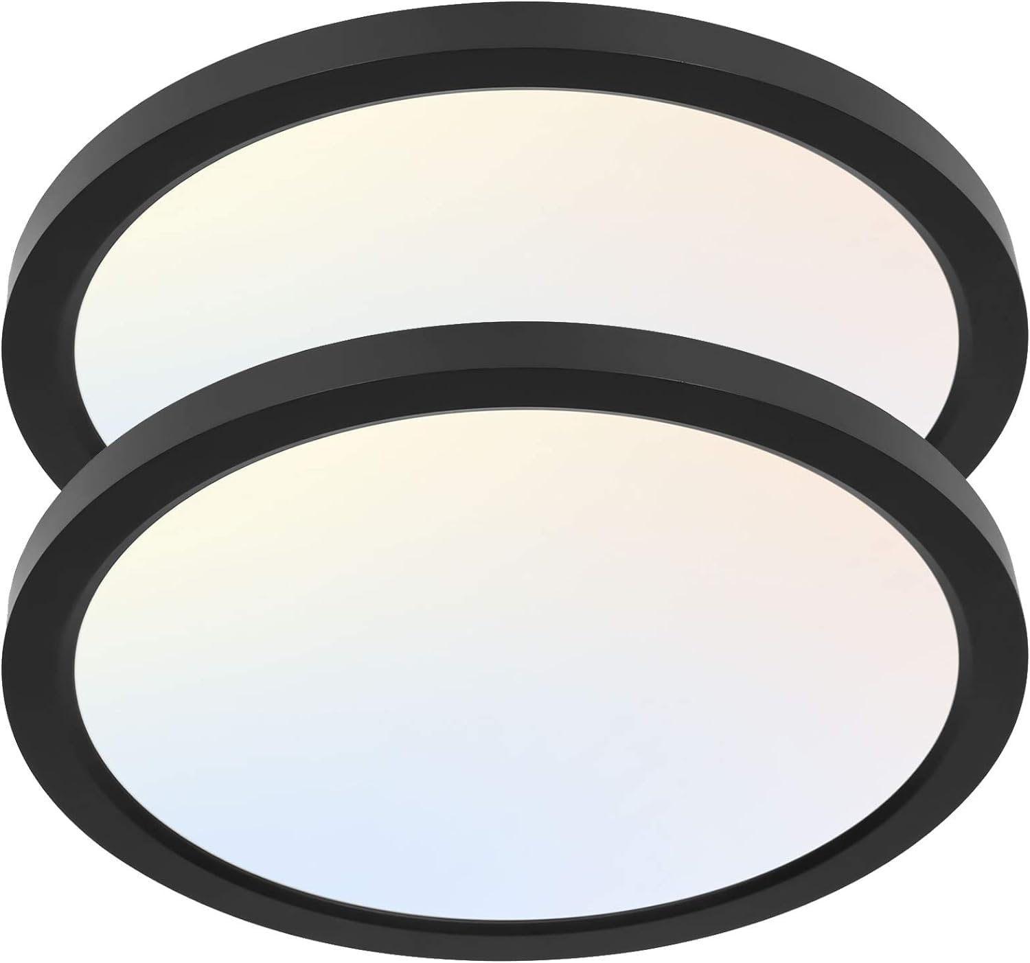 Ivy Bronx 2 Pack 12 Inch Selectable CCT LED Round Flat Panel Light Edge ...