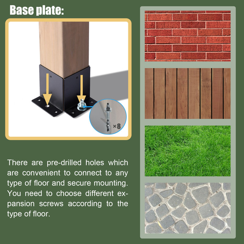 StarEcho 12Ft X 20Ft Solid Wood Rectangle Gazebo With Hardtop Steel ...