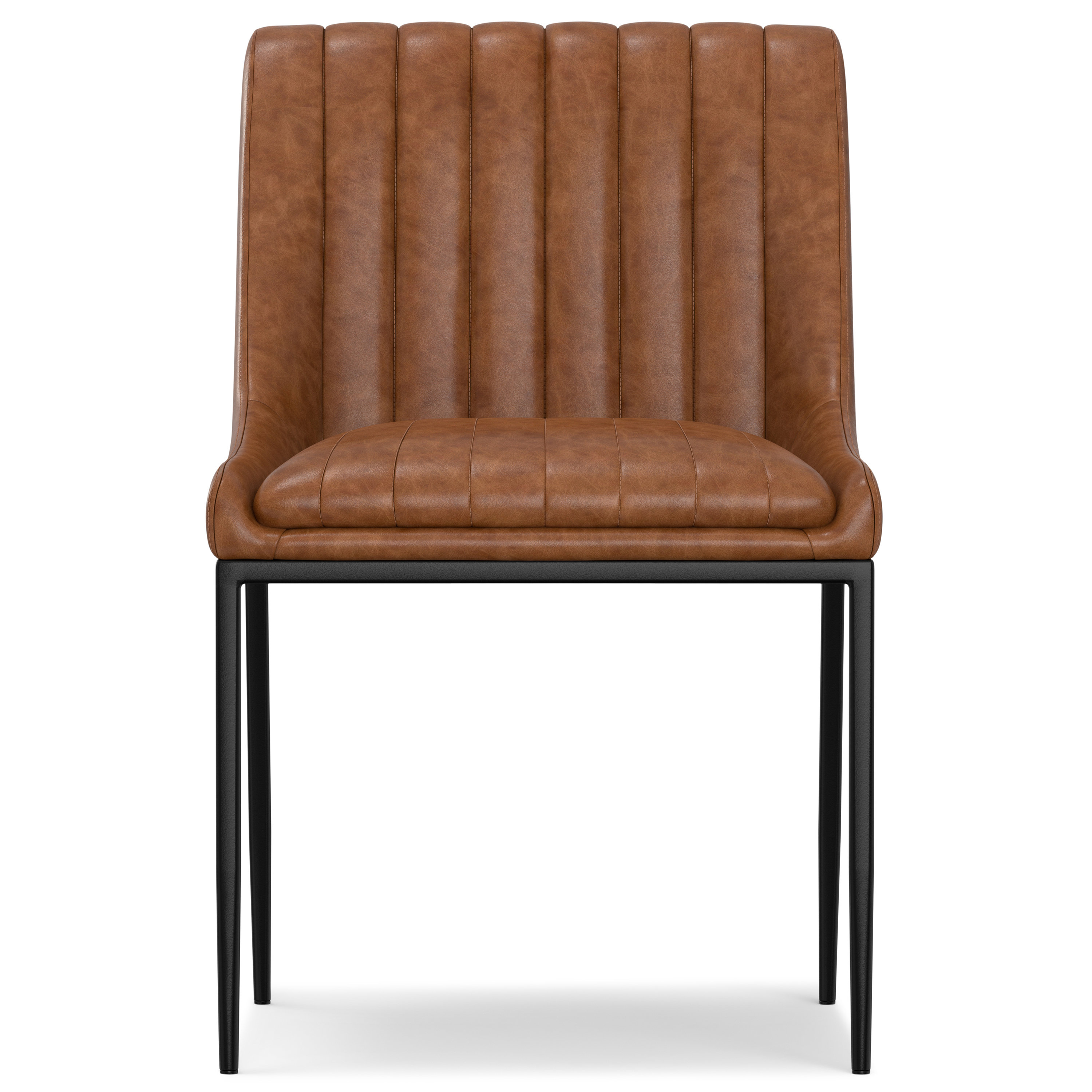 Simpli Home Melody Vegan Faux Leather Upholstered Dining Chair with ...