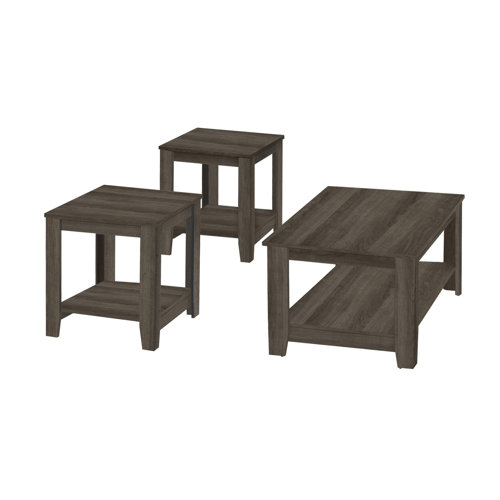 3 Piece Set Brown Coffee Table Sets You'll Love | Wayfair