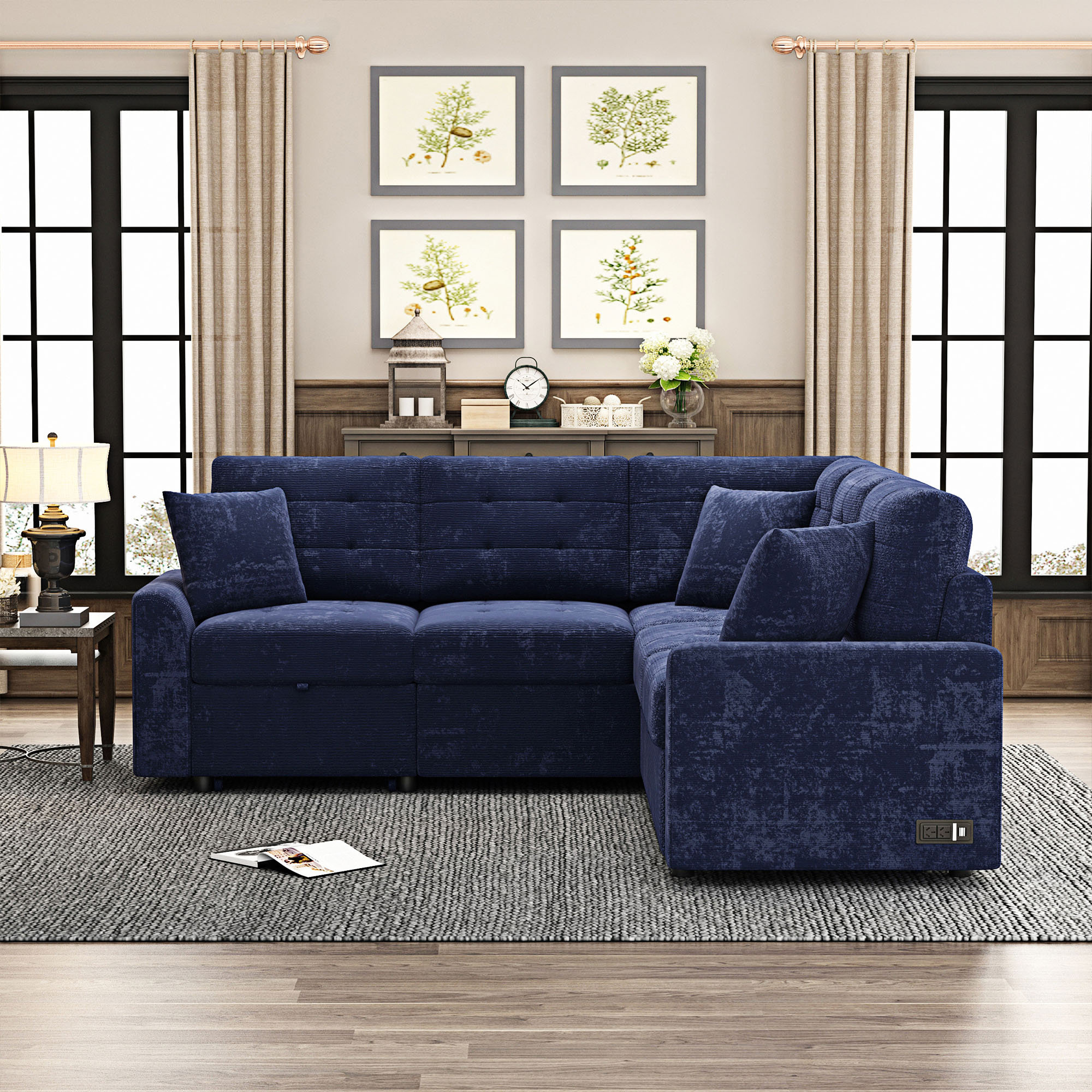 Latitude Run® Meagin 5 - Piece Upholstered Sectional - Wayfair Canada