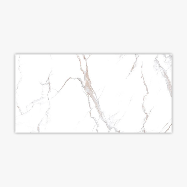Direct Stone Source Calacatta 24" x 48" Porcelain Marble Look Wall ...