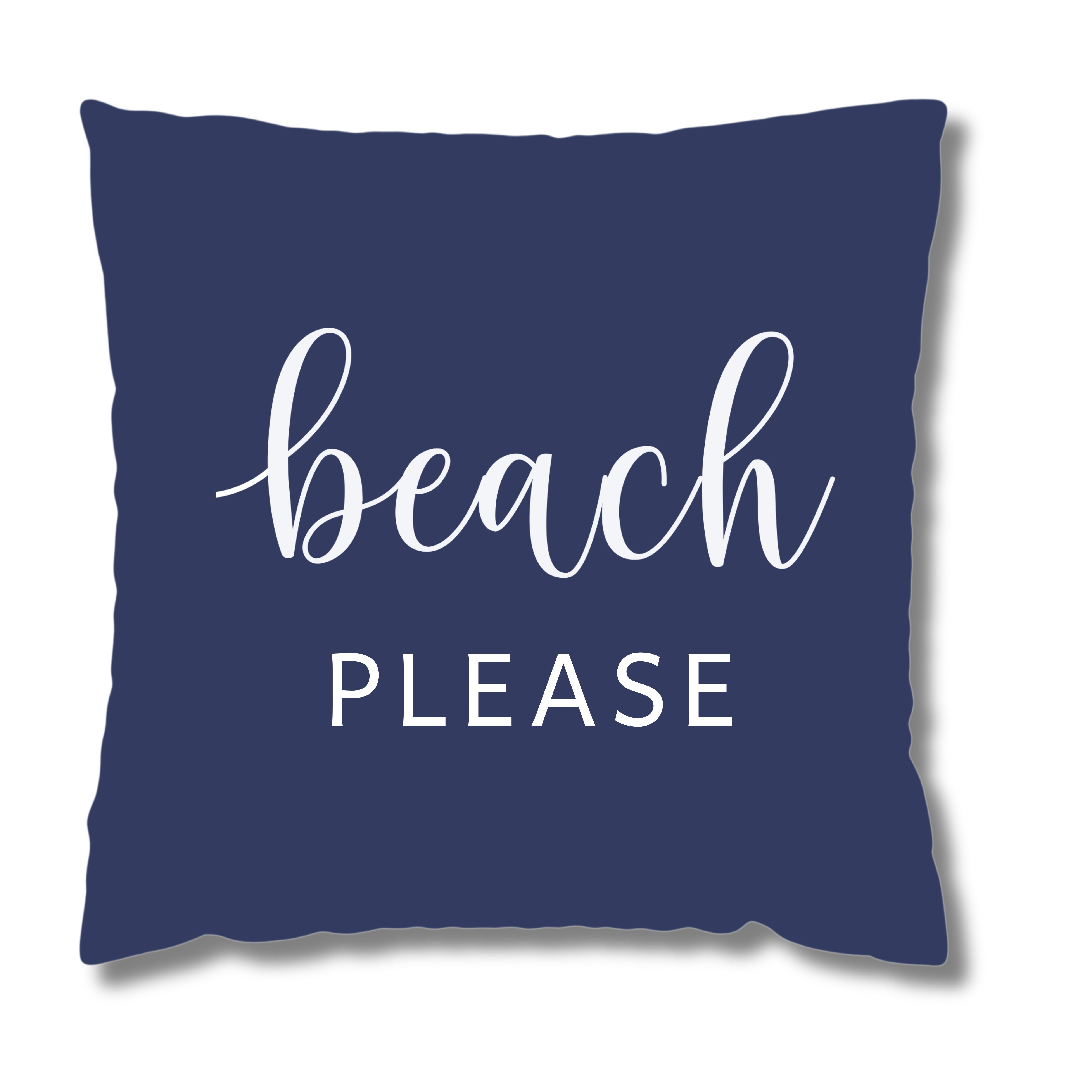 Oveesha Beach Please - Decorative Typography Throw Pillow Indoor ...