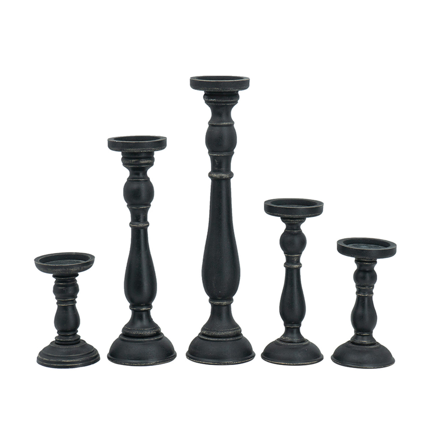 Alcott Hill® Pillar Candle Holders - Set of 5 | Wayfair