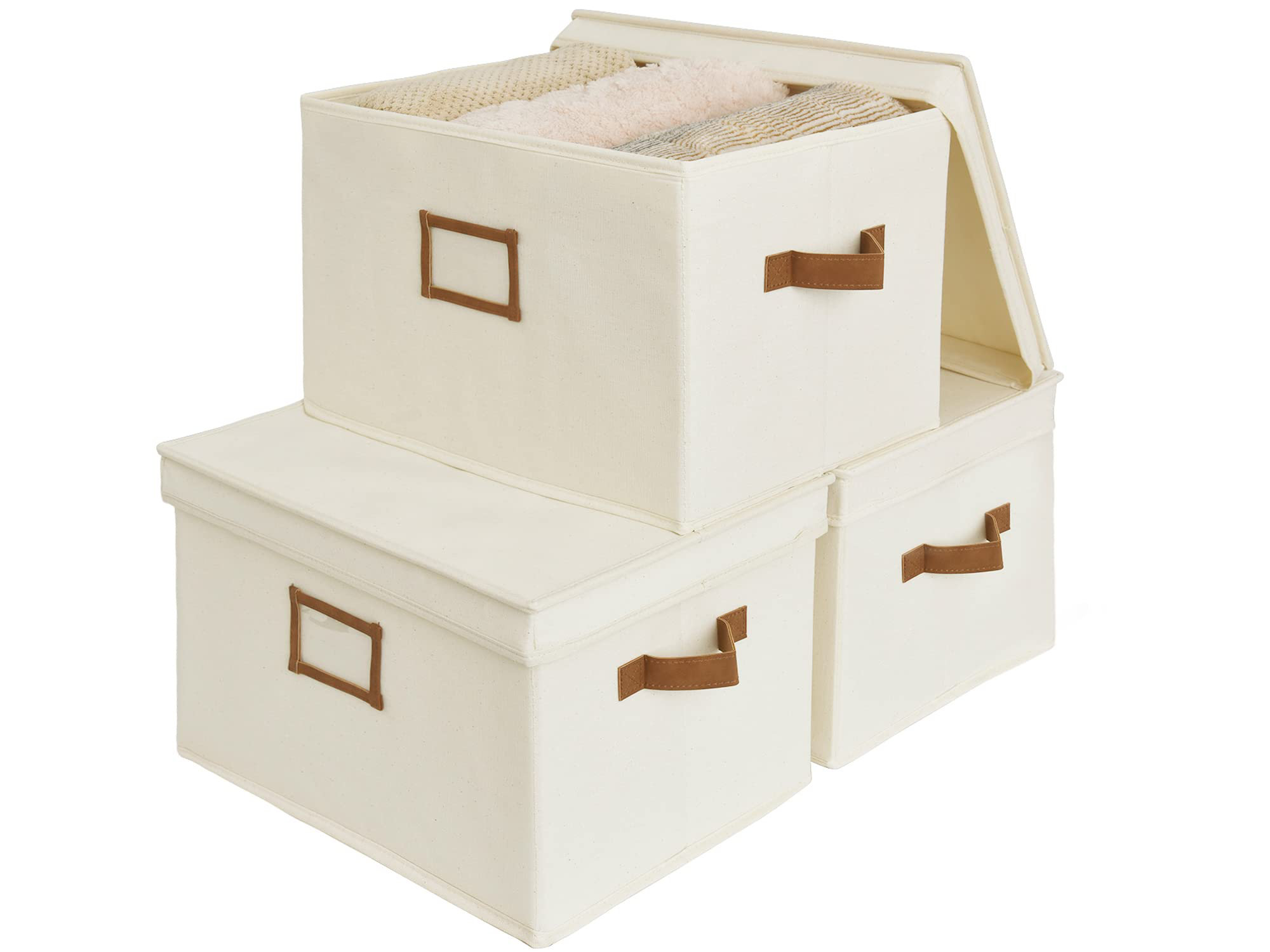 Dakota Fields 32L Storage Bins With Lids, Decorative Boxes For Closet ...