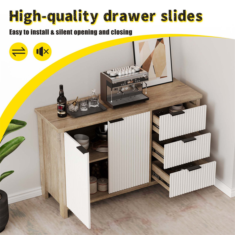 Ophelia & Co. Fluted Storage Cabinet | Wayfair