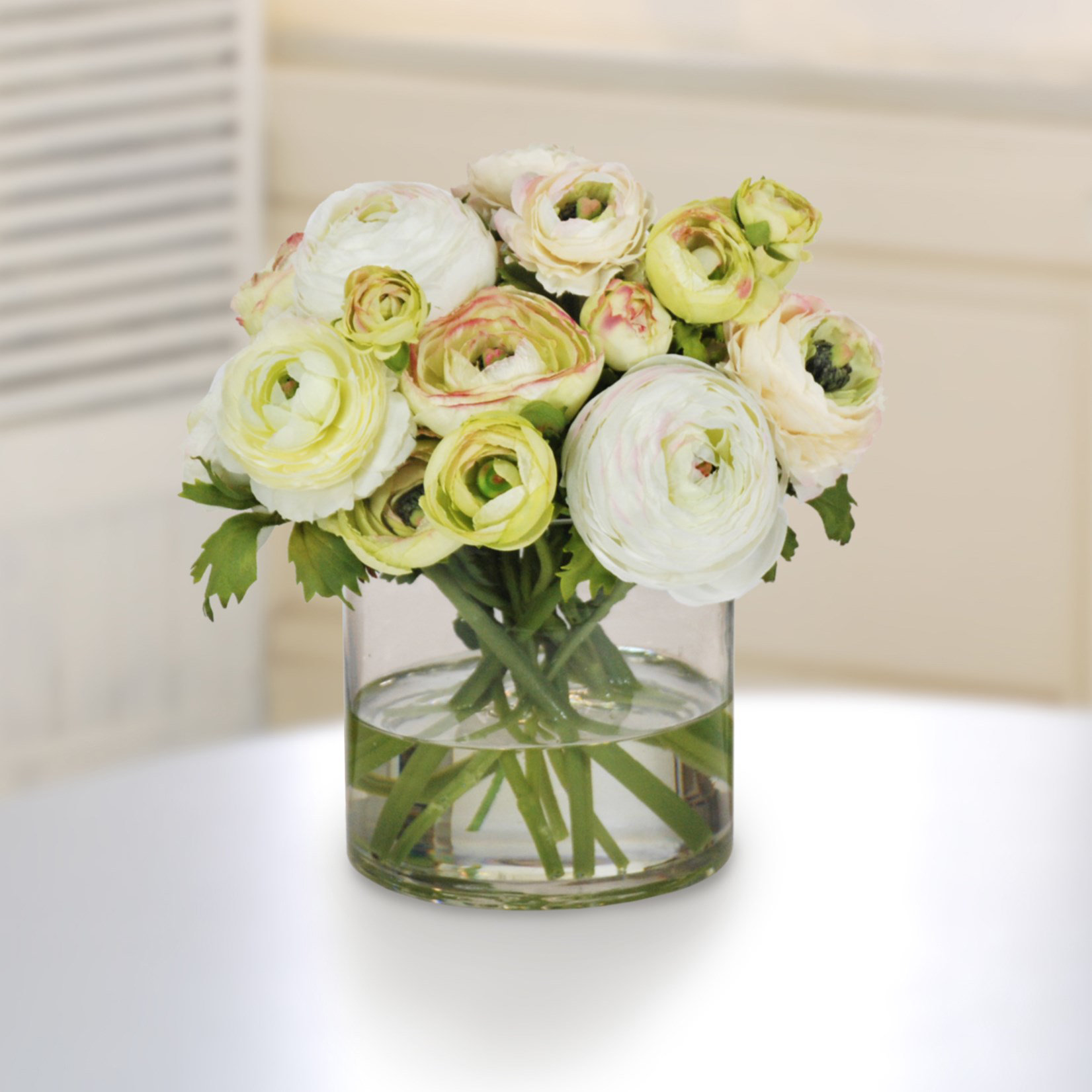 Winward Silks Ranunculus Centerpiece in Vase | Wayfair