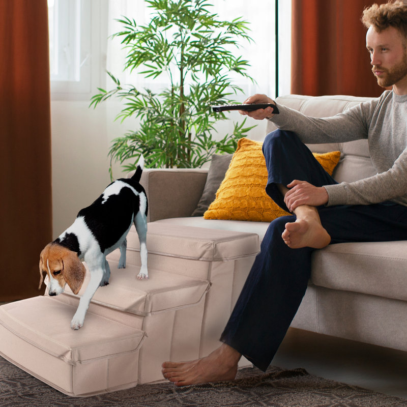 Tucker Murphy Pet™ Wava Padded 3 Step Pet Storage Foldable Steps ...