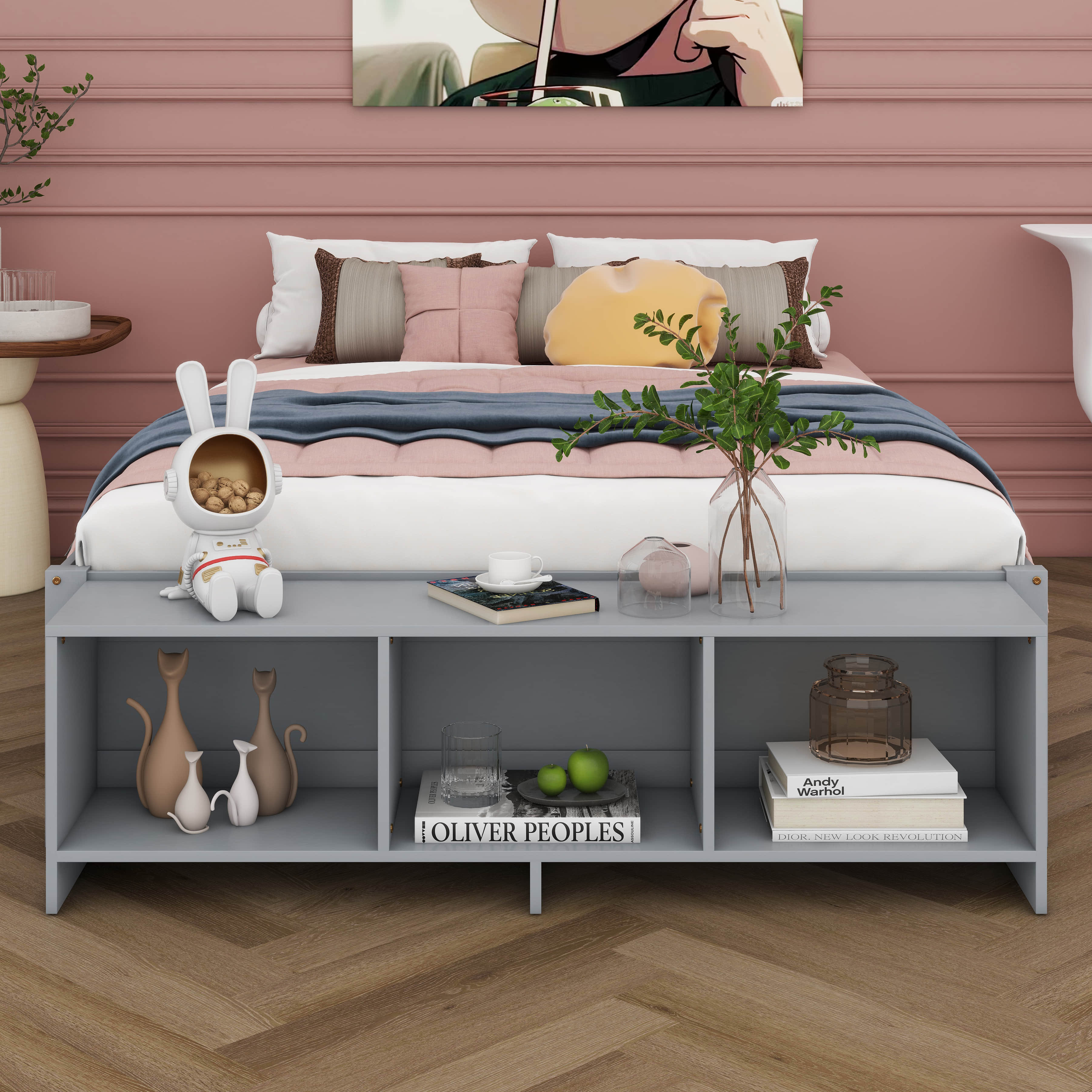 Lark Manor Full Size Platform Bed With Storage Case And 2 Drawers ...