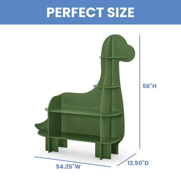 Indigo Safari Dinosaur Bookcase , Fern Green | Wayfair