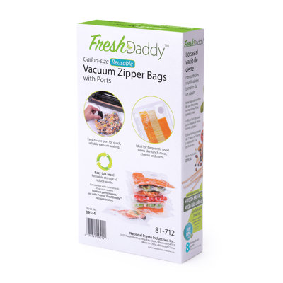 Presto Freshdaddy Vacuum Zipper Bags - Gallon Size | Wayfair