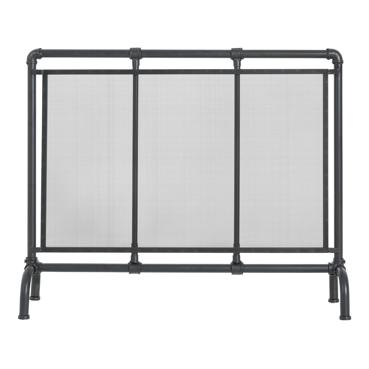 George Oliver Freestanding Panel Fireplace Screen – Iron Powder Coated ...