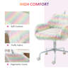 Latitude Run® Fluffy Unicorn Office Chair with Mid-Back and Armrest ...