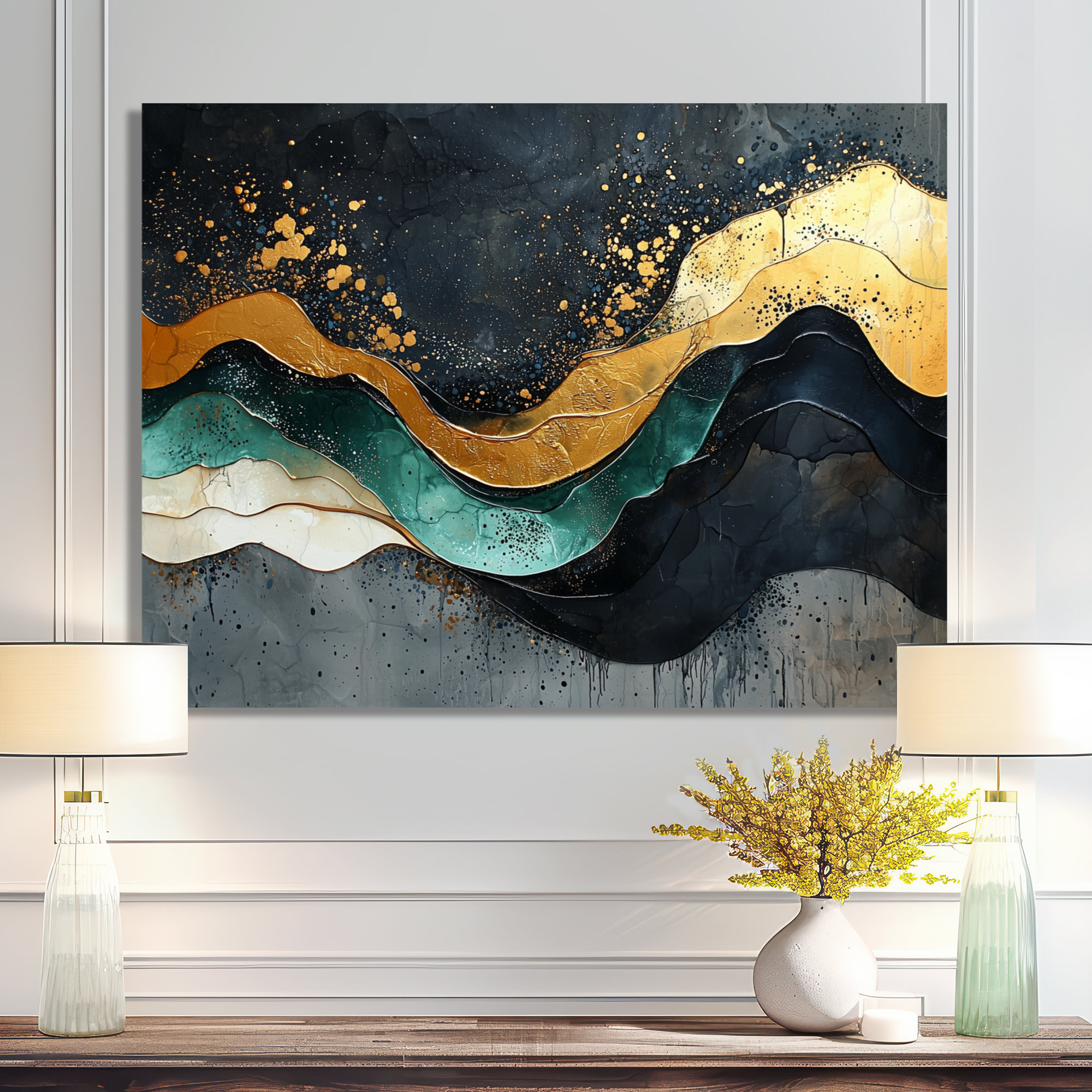 Mercer41 Abstract Transitional Temporal Flux II - Transitional Wall Art ...