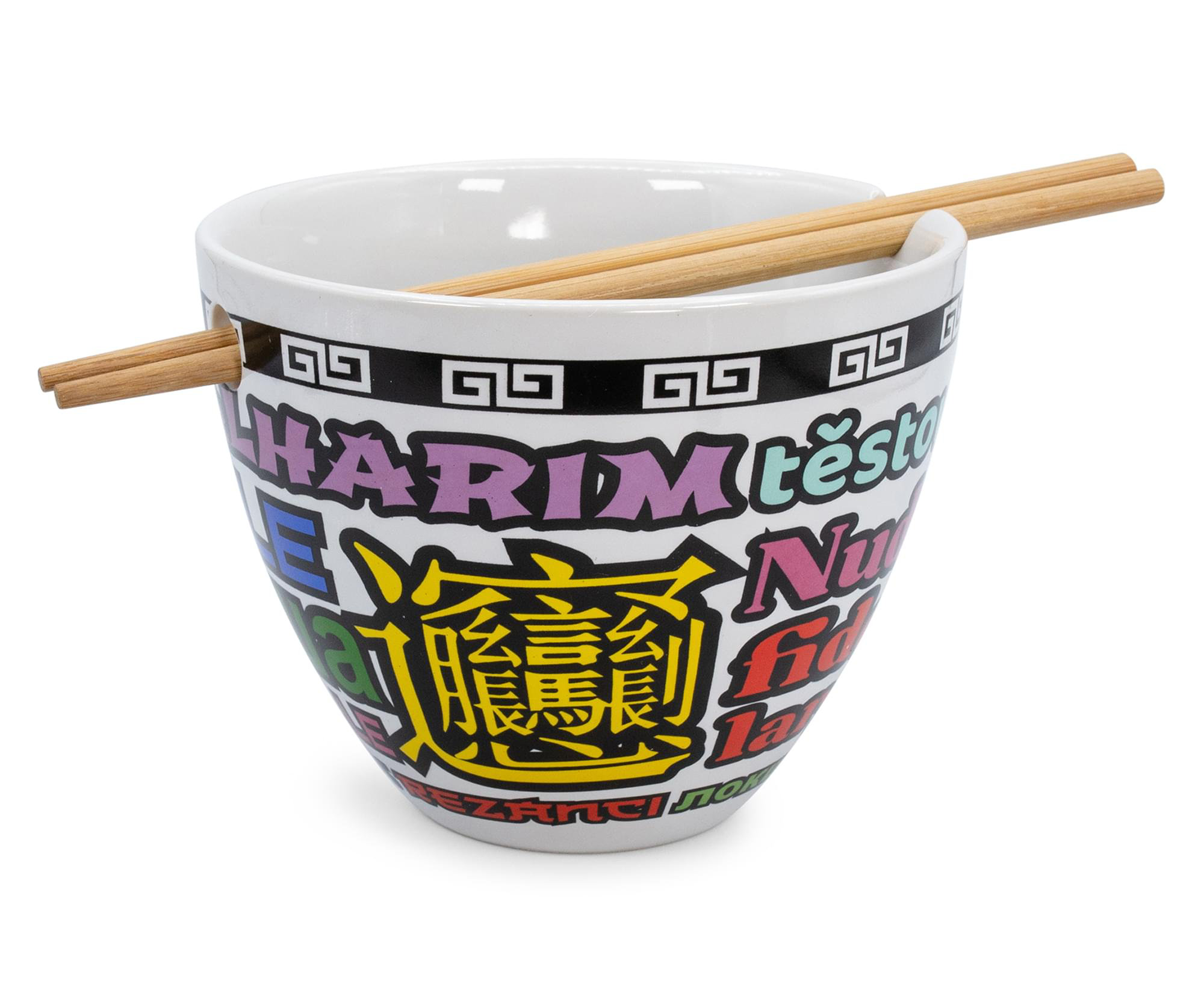 Trinx Bowl Bop Noodle Collage Japanese Dinner Set | 16-ounce Ramen Bowl ...