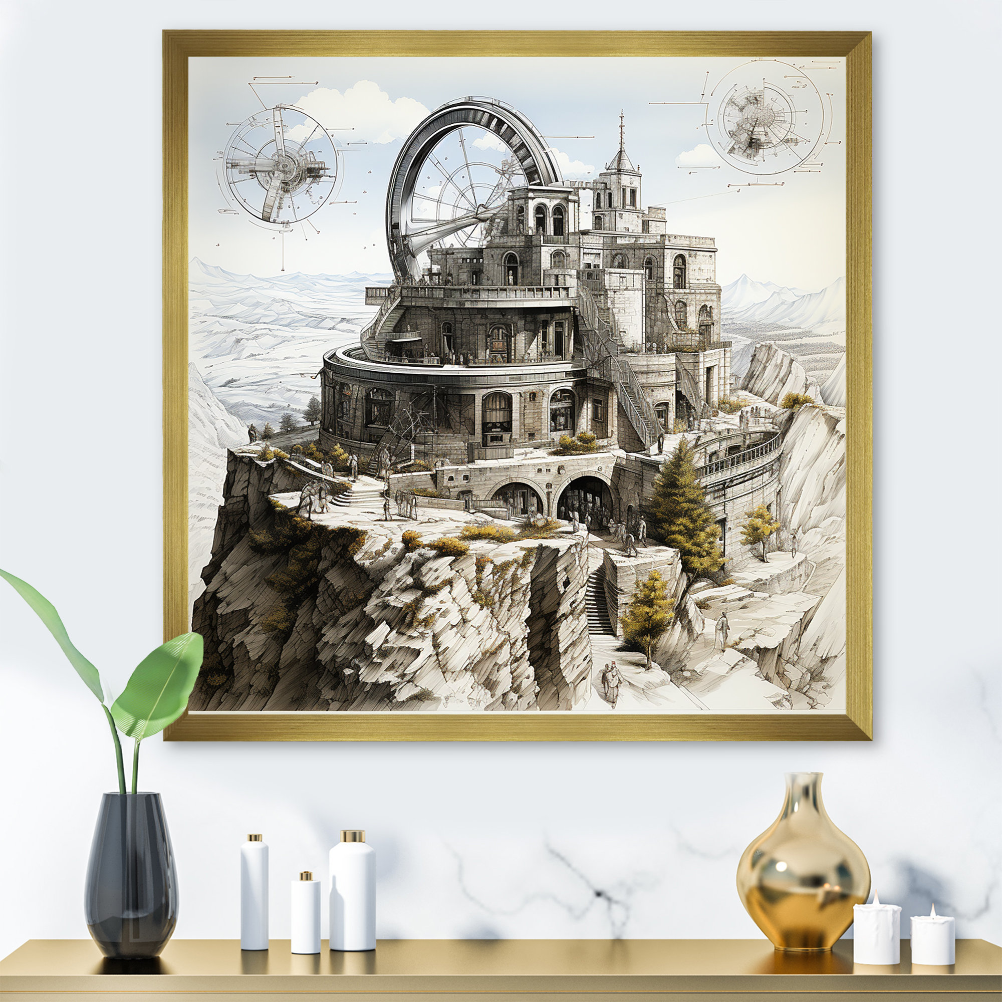 Winston Porter Mystic Drawing Of Observatories | Wayfair