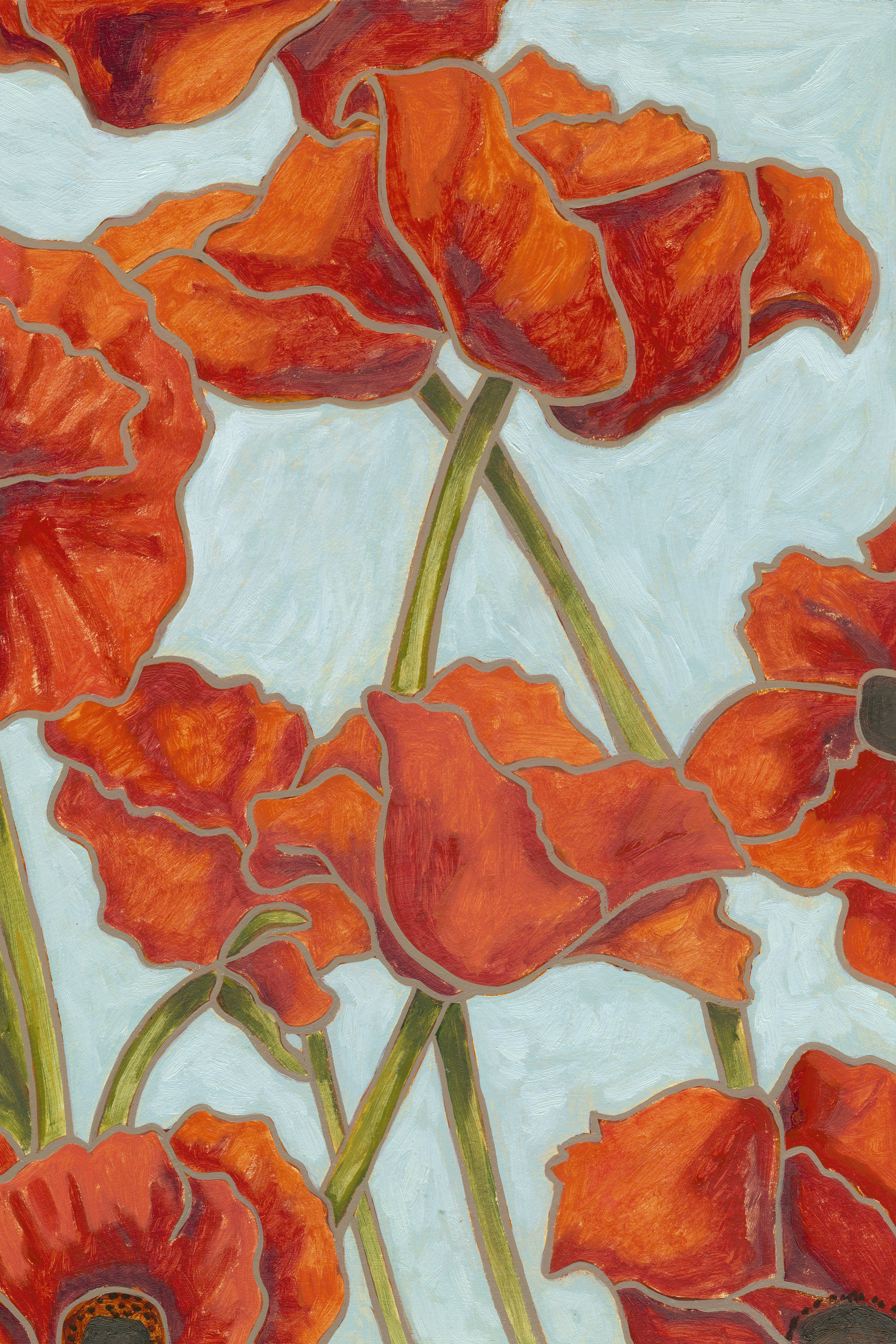 Marlow Home Co. Poppy Talk II by Karen Deans - Wrapped Canvas Painting ...