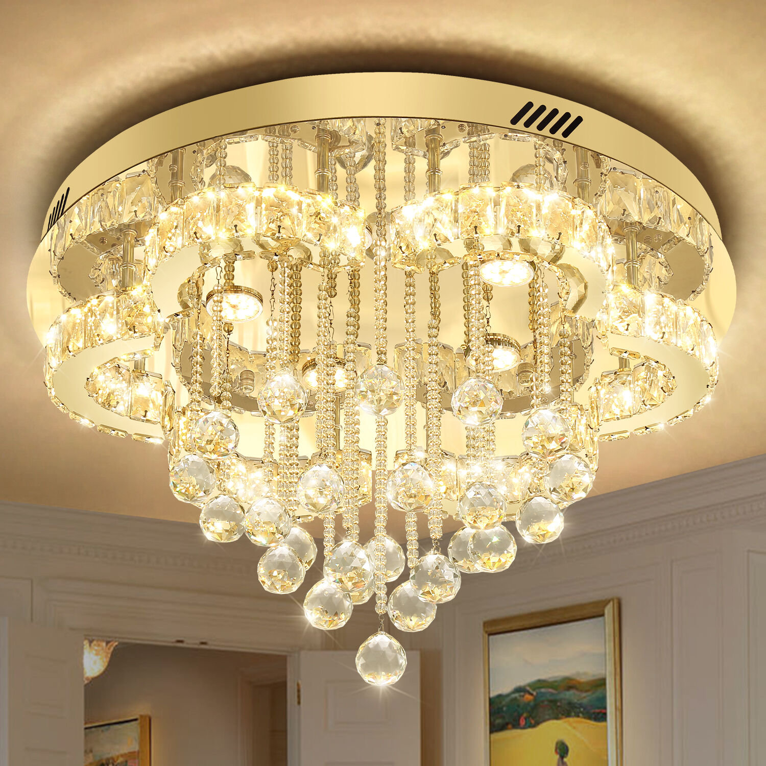 Rosdorf Park Dia 24in Modern Chandelier for Dining Room Flush Mount ...