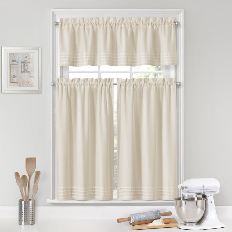 Rosecliff Heights Rufina Window Pleated 26" Cafe Curtain & Reviews ...