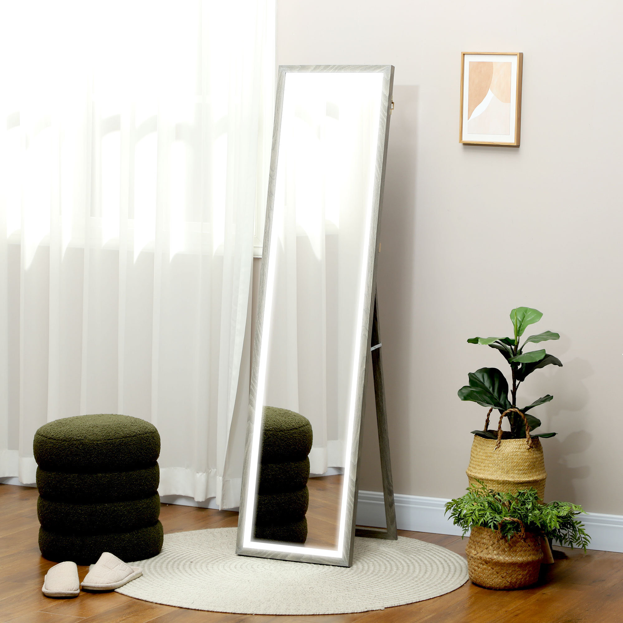 Metro Lane Davit Manufactured Wood Floor Mirror | Wayfair.co.uk