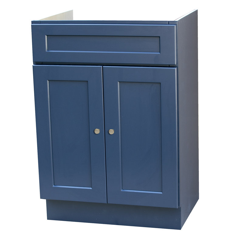 Longshore Tides Hallatrow Sapphire Blue 24" Shaker Style vanity base ...