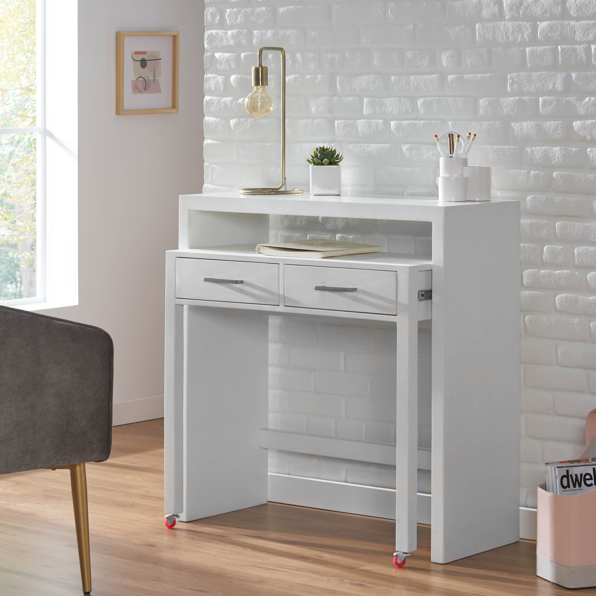 Latitude Run® Erika Secretary Handcrafted Desk - Wayfair Canada