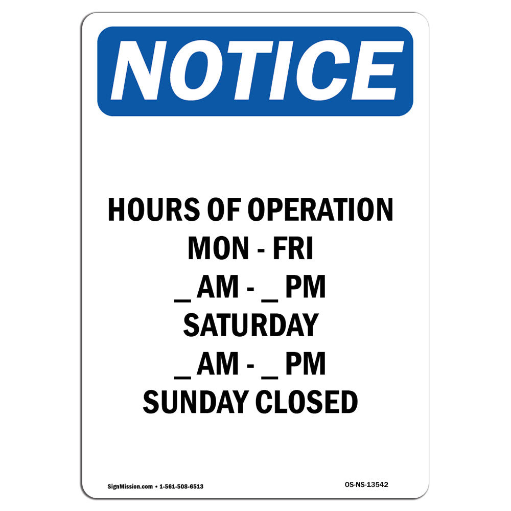 SignMission Hours of Operation Mon - Fri Sign | Wayfair