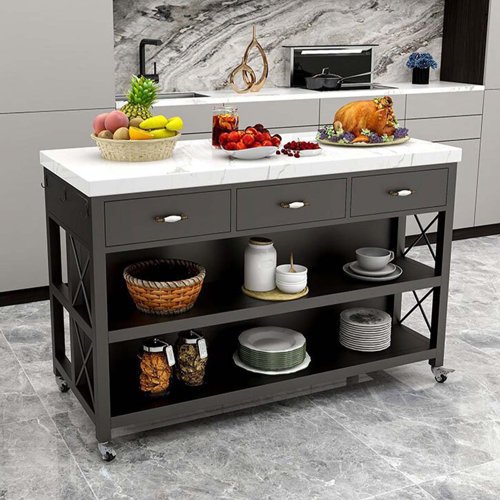 Wayfair | Marble Kitchen Islands & Carts You'll Love in 2023