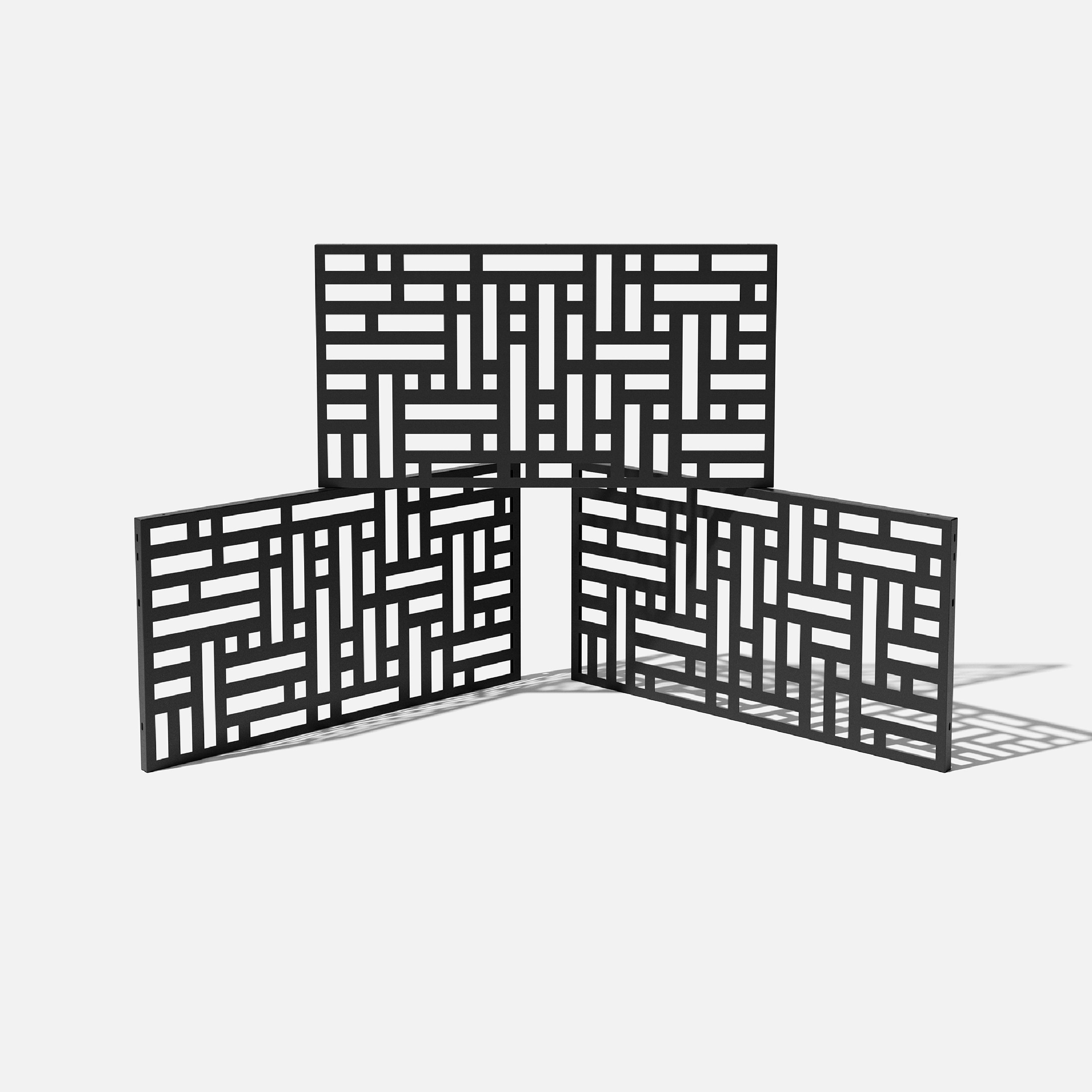 Veradek Screen Series Block Pattern Plastic Black Screen Panel (Set of ...