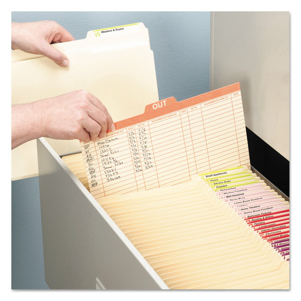 Smead Manufacturing Company Charge-Out Record Guides, Letter, 100/Box ...