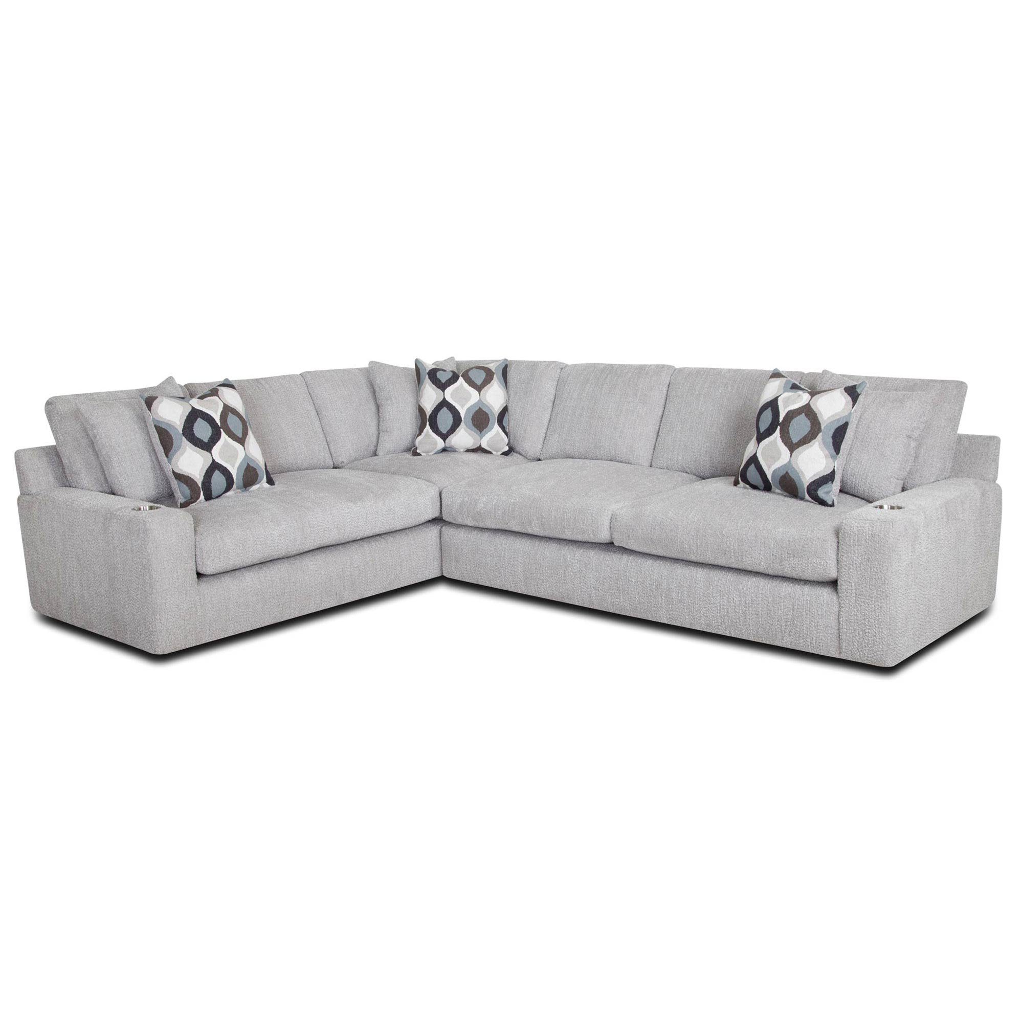 Latitude Run® Dehaan 2-piece Sectional With Stainless Steel Cupholders ...