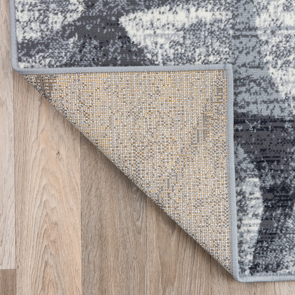 Trent Austin Design® Overbey Abstract Gray/Black/Ivory Area Rug ...