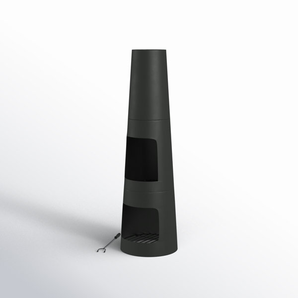 AllModern Trek 49.25" H x 14.25" W Steel Wood Burning Outdoor Chiminea ...