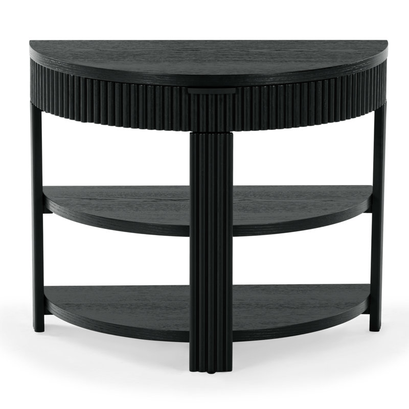 Joss & Main Christy Reeded Half Moon Console Table | Joss & Main