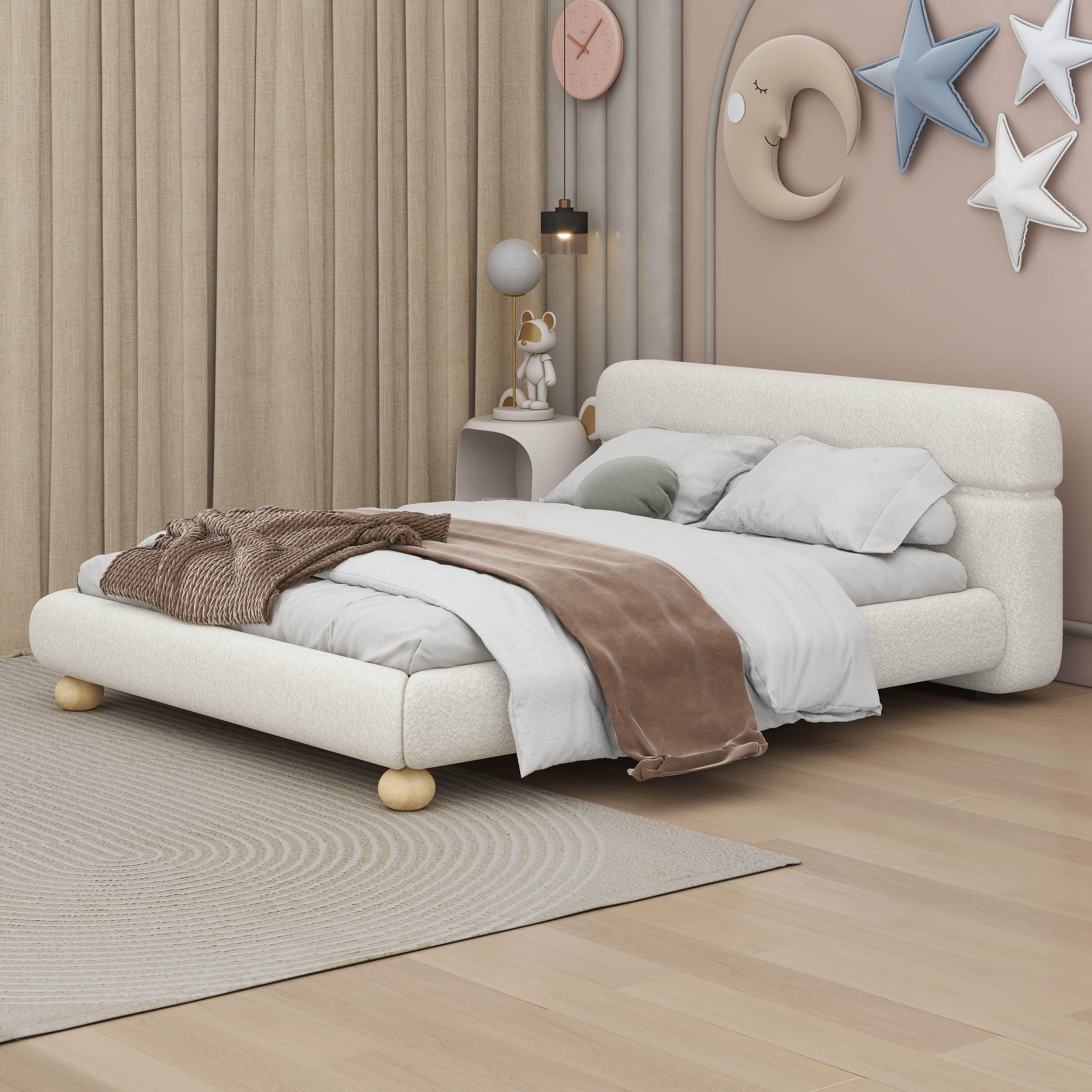 Latitude Run® Horvath Queen Size Contemporary Upholstered Bed With ...