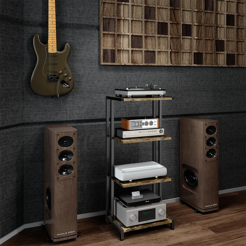17 Stories 4-Tier AV Media Audio Rack | Wayfair