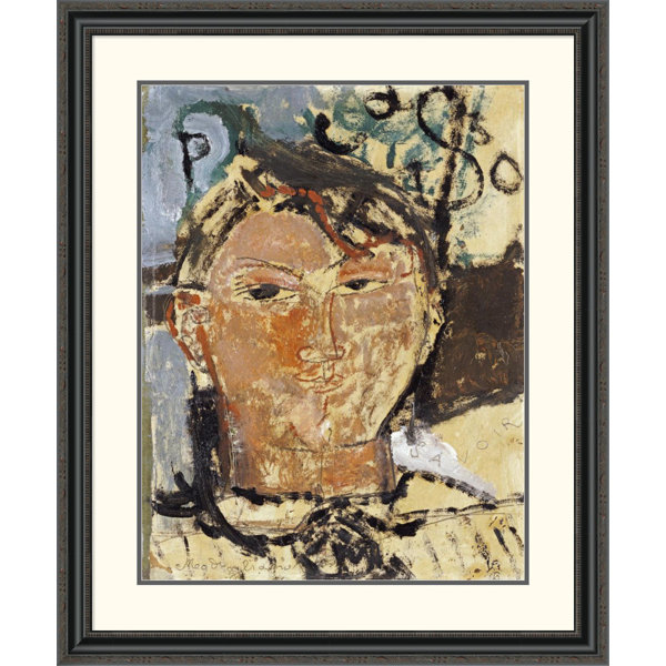 Global Gallery 'Portrait De Picasso' by Amedeo Modigliani Framed ...