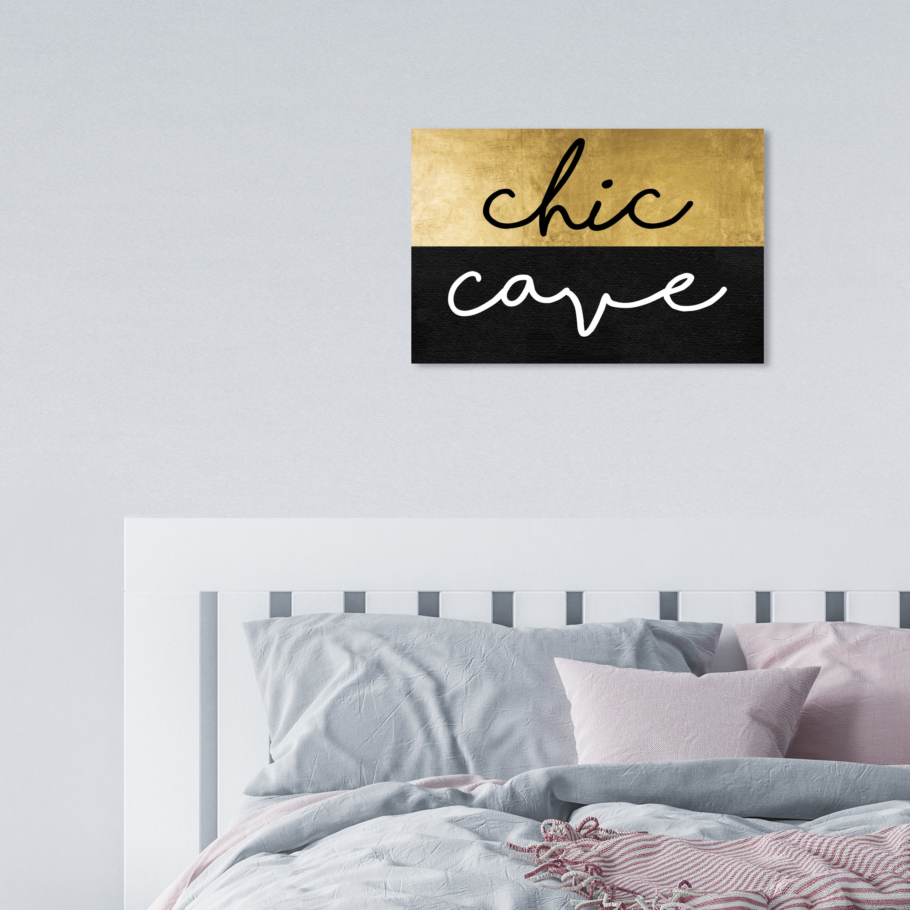 Oliver Gal Glam Chic Cave Modern Gold Canvas Wall Art Print For Bedroom ...