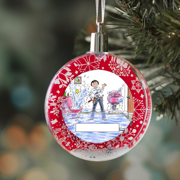 Printed Perfection Personalized Plumber - Female Christmas Snow Globe ...