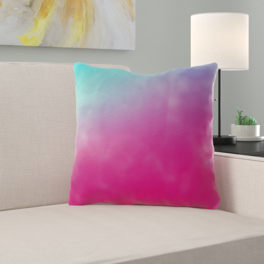 Ebern Designs Buntin Watercolor Background Throw Pillow | Wayfair
