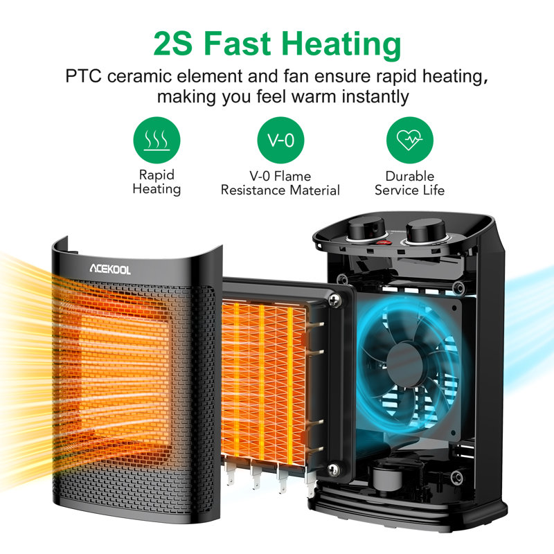 Espiron Optimum Portable Space Heater With Thermostat And Safety ...