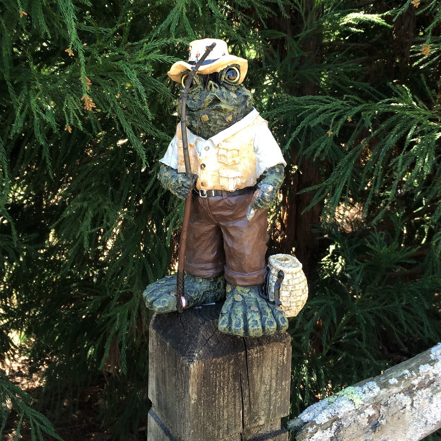 HomeStyles Character Toad Grandpa "Fisherman" Garden Statue - Wayfair ...